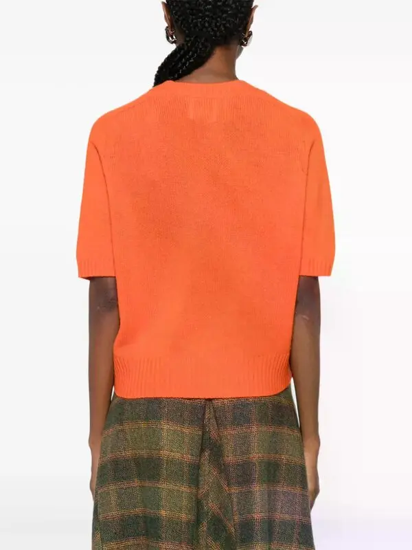 ALLUDE Short-sleeve Sweater