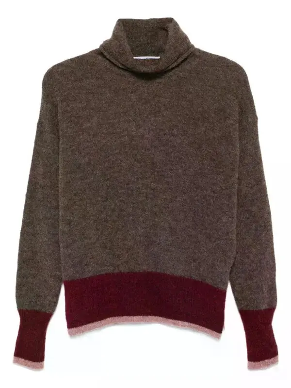 WHYCI Panelled Roll Neck Sweater