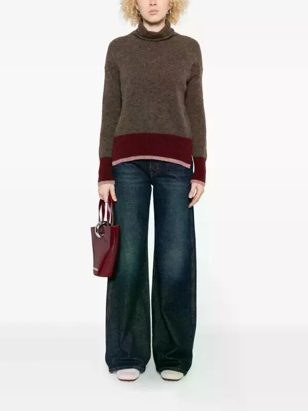 WHYCI Panelled Roll Neck Sweater