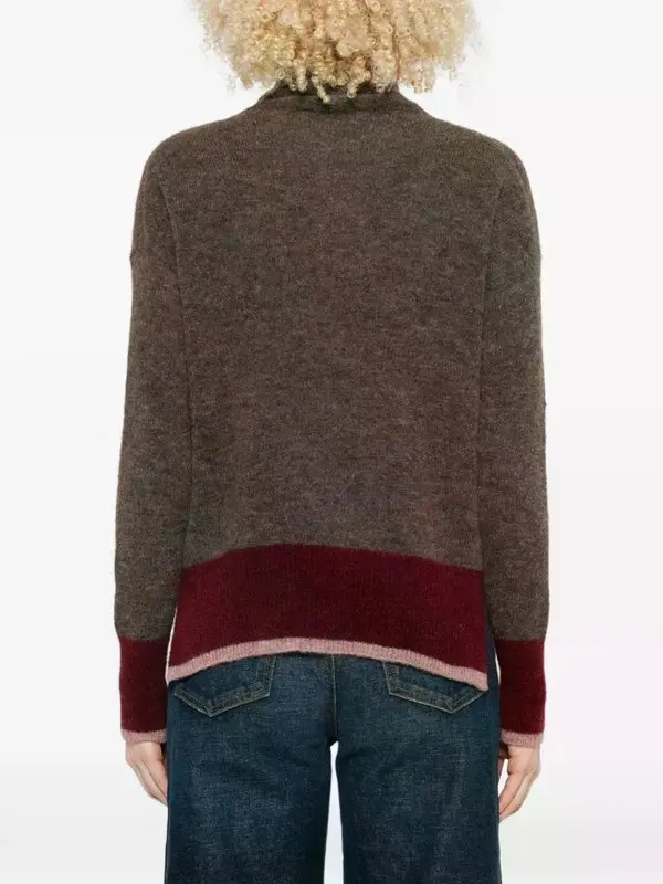 WHYCI Panelled Roll Neck Sweater