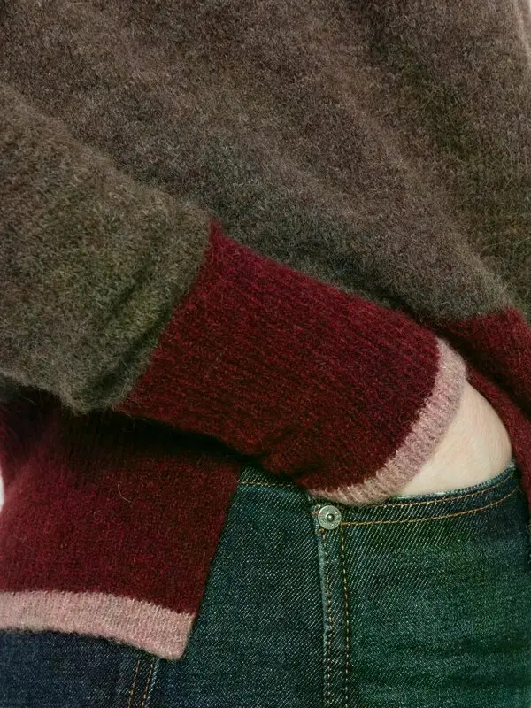 WHYCI Panelled Roll Neck Sweater