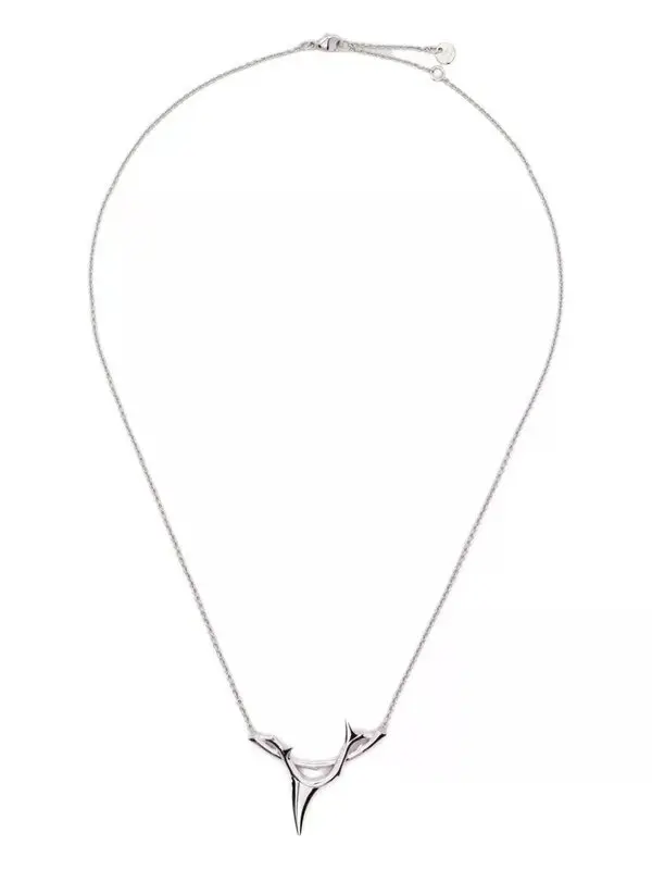 SHAUN LEANE Rose Thorn Branch Pendant Necklace - Silver
