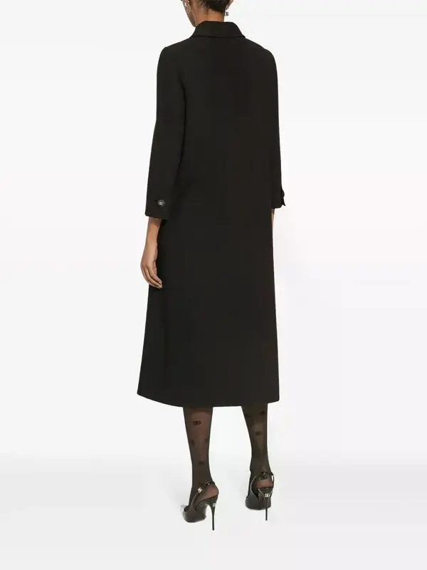 Dolce & Gabbana Logo Button Single-breasted Coat
