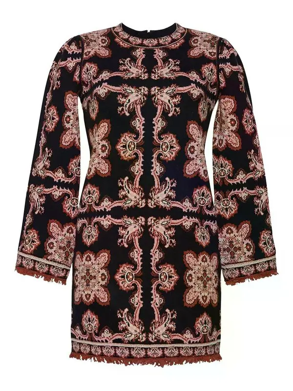 Cara Cara Fritz Paisley-print Mini Dress - Black