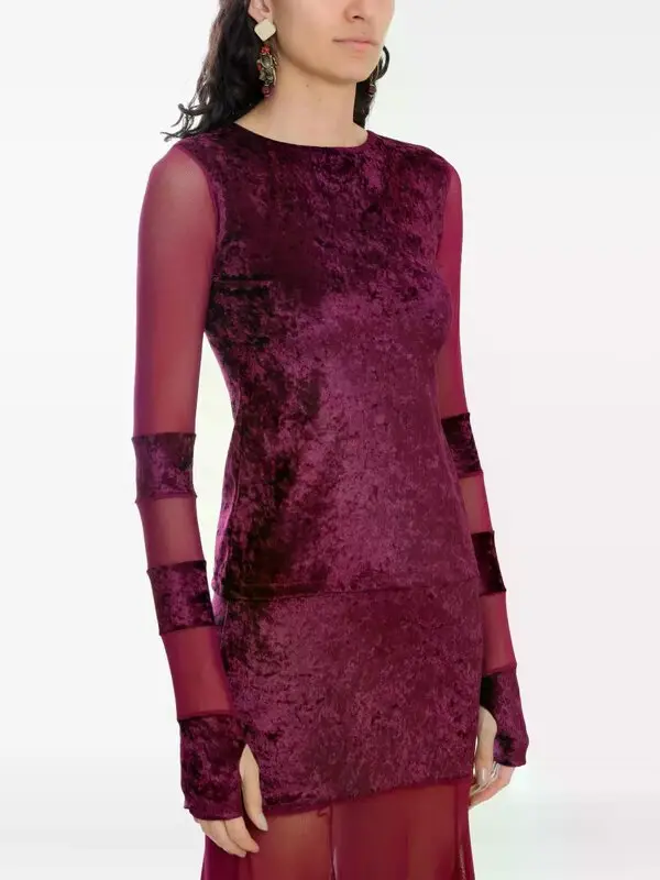 AMIR SLAMA Mesh-panel Top
