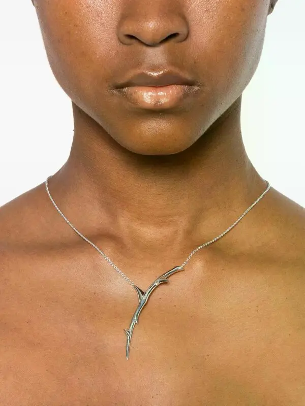 SHAUN LEANE Rose Thorn Single Drop Pendant Necklace