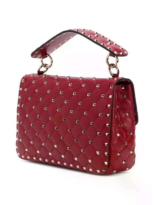Valentino Garavani Rockstud Spike Quilted Lambskin Bag - Red