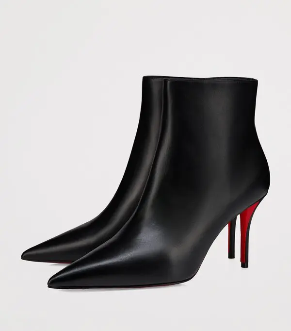 CHRISTIAN LOUBOUTIN Miss Z 80 Leather Ankle Boots