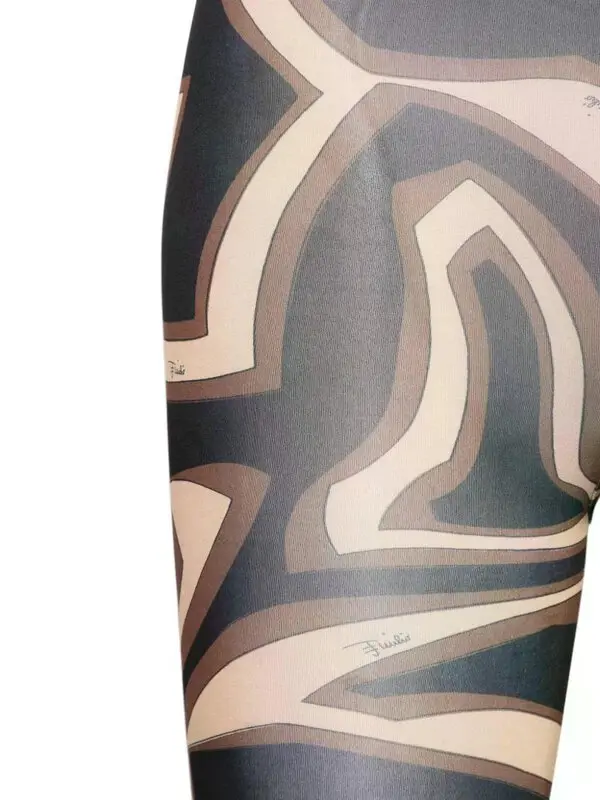 Emilio Pucci Abstract-print Tights - Brown