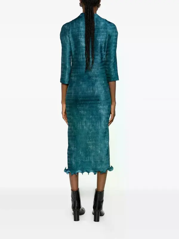 Fendi Button Ruffled Midi Dress