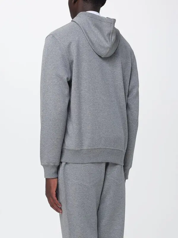 Brunello Cucinelli Full-zip Cotton Hoodie With Drawstring - Grey 1
