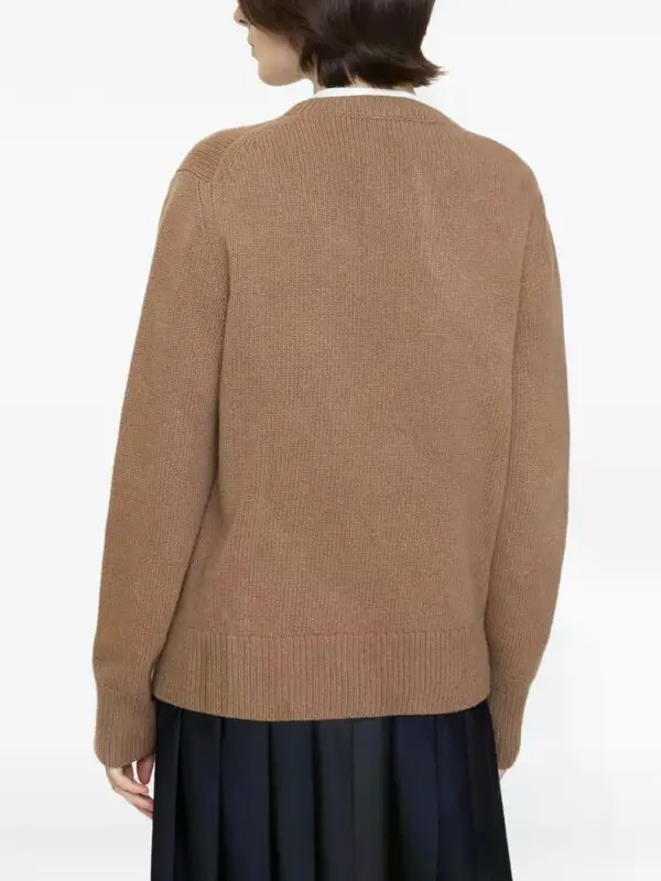 Burberry Logo Wool-cashmere Sweater - Neutrals