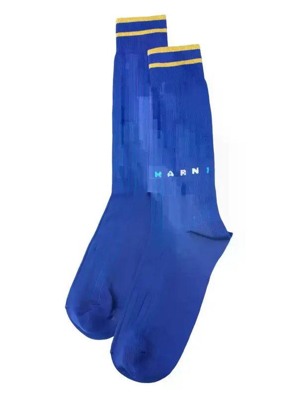 Marni Logo-embroidered Mid-calf Socks
