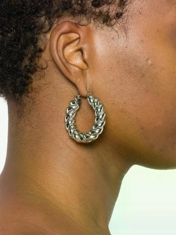 Eddie Borgo Rope Hoop Earrings - Silver