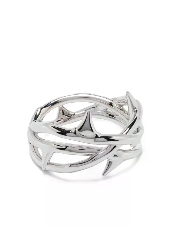 SHAUN LEANE Rose Thorn Ring - Silver