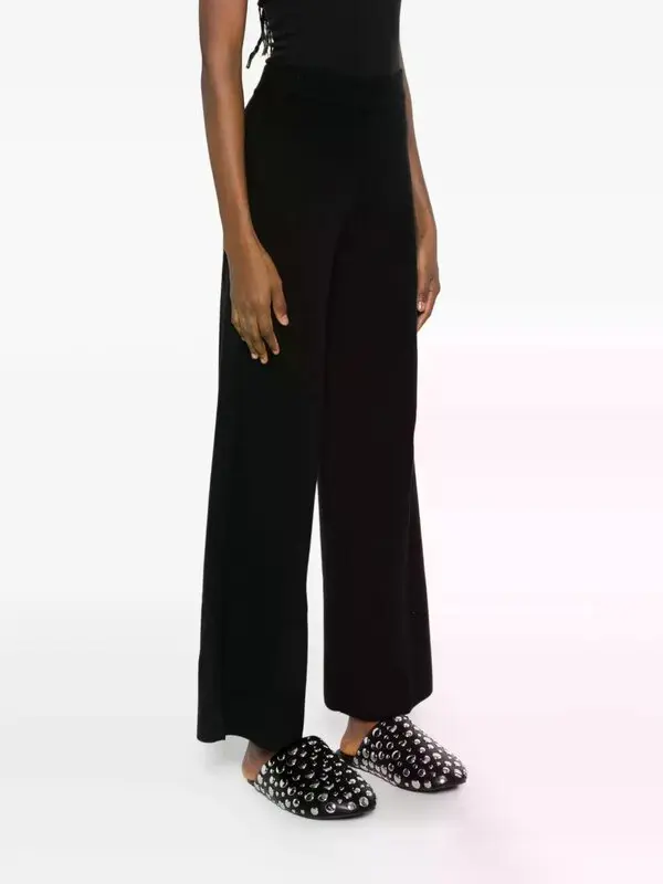 TWINSET Knitted Wide Leg Trousers - Black
