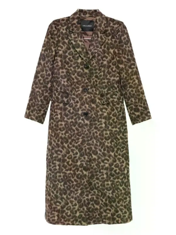 THELAURENT Leopard-print Single-breasted Coat