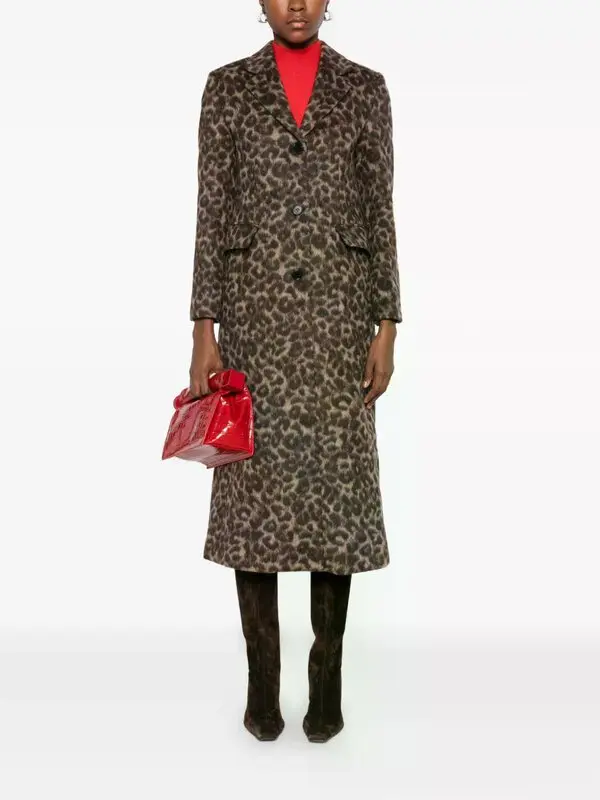 THELAURENT Leopard-print Single-breasted Coat