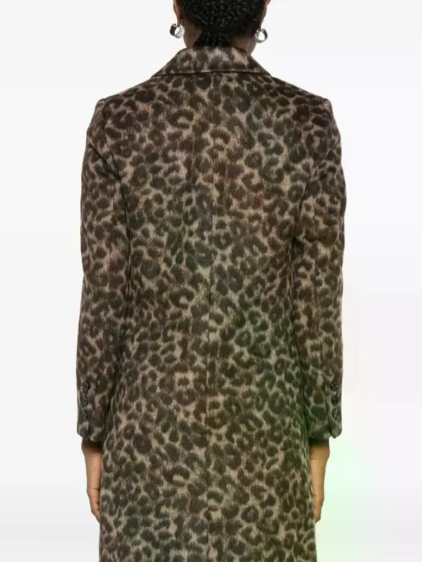 THELAURENT Leopard-print Single-breasted Coat