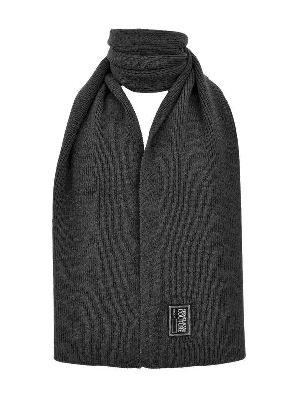 Versace Ribbed Scarf - Grey