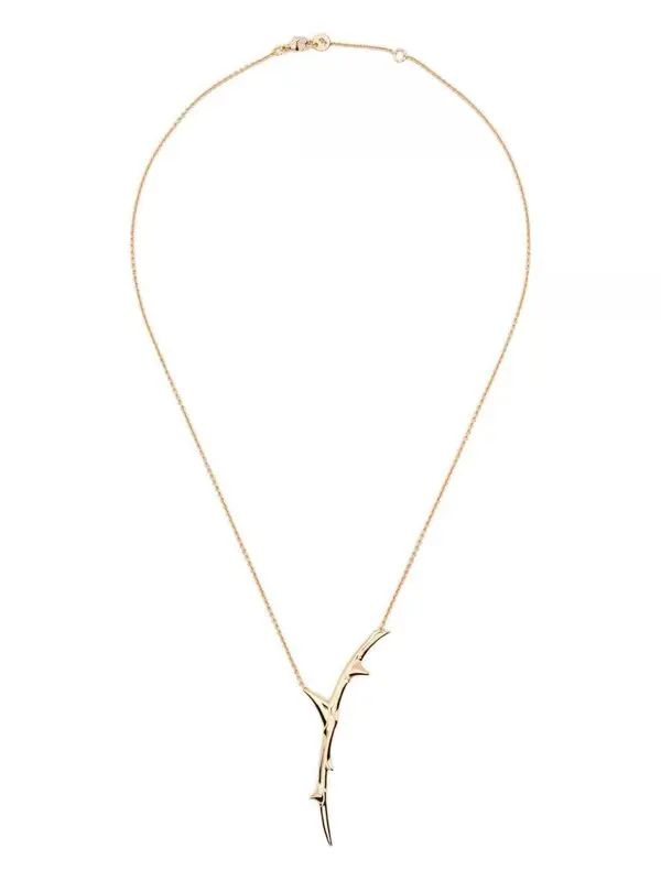 SHAUN LEANE Rose Thorn Single Drop Necklace - Gold