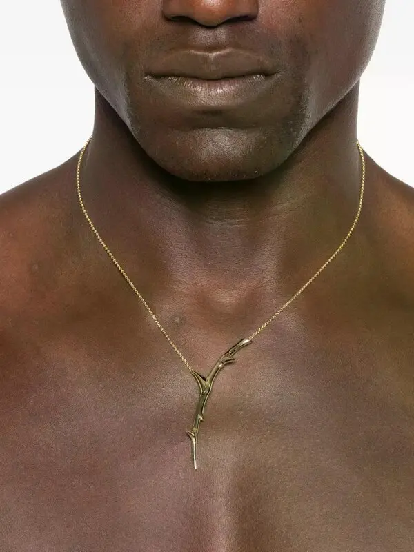SHAUN LEANE Rose Thorn Single Drop Necklace