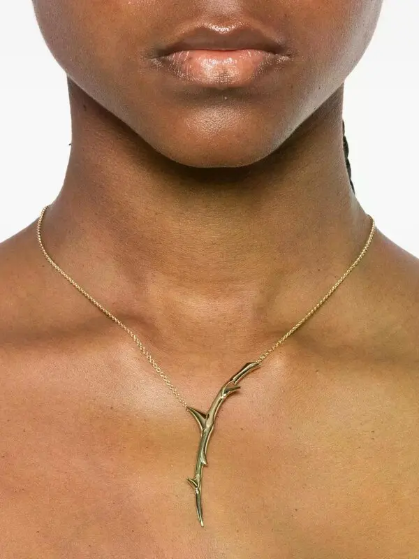 SHAUN LEANE Rose Thorn Single Drop Necklace