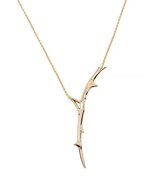 SHAUN LEANE Rose Thorn Single Drop Necklace