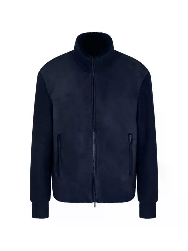 Giorgio Armani High-neck Bomber Jacket - Black