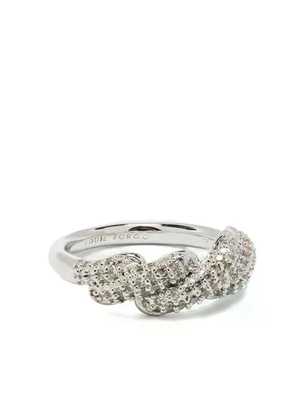 Eddie Borgo Pavé-setting Rope Design Ring - Silver