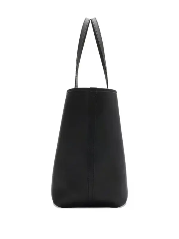 Burberry Logo-debossed Leather Tote - Black