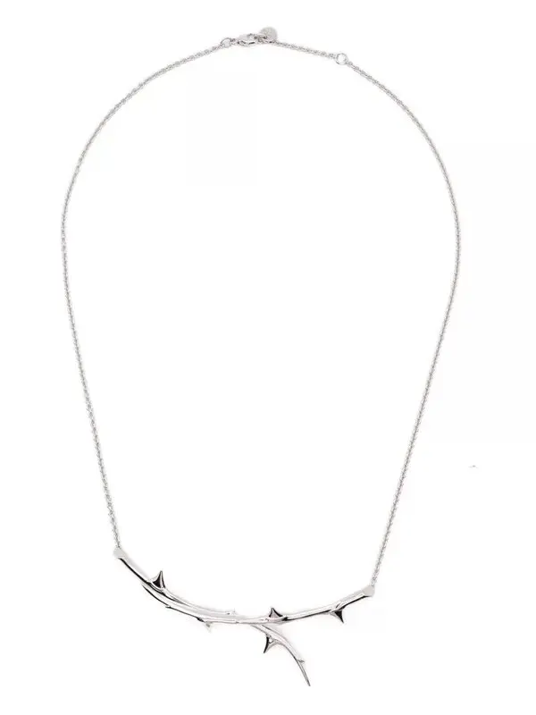 SHAUN LEANE Rose Thorn Horizontal Necklace - Silver