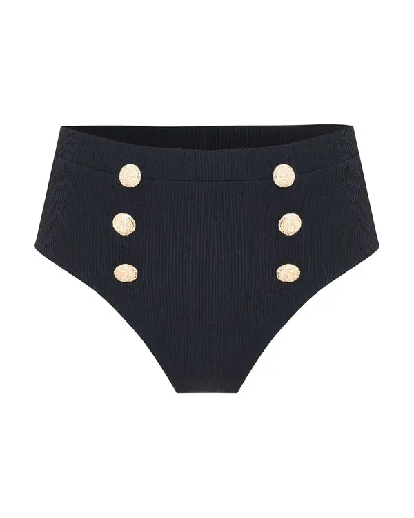 PatBO Merian Knit High Waisted Bikini Bottom