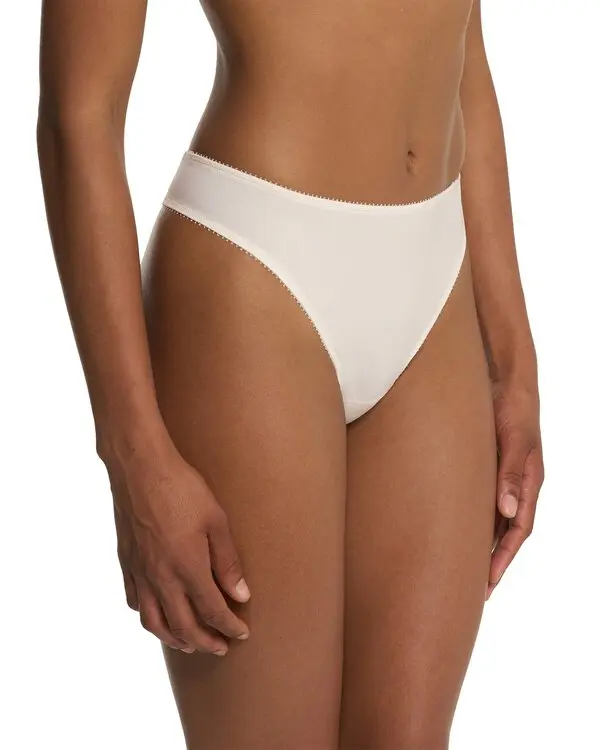 Natori Persuasion Stretch Lace Thong - Ivory