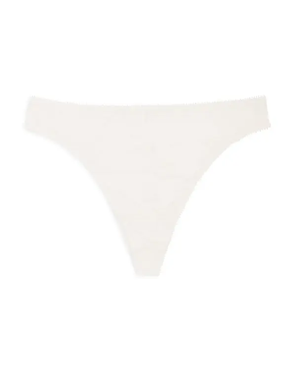 Natori Persuasion Stretch Lace Thong - Ivory