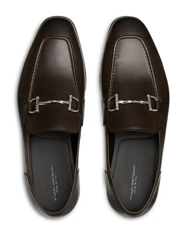 STUART WEITZMAN Simon Twistbit Loafers - Dark Brown