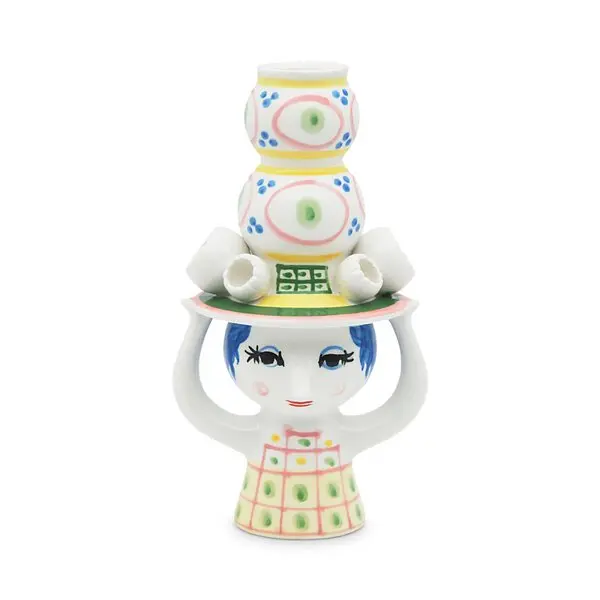 ROSENDAHL Lady With Hat Candle Holder - Pink