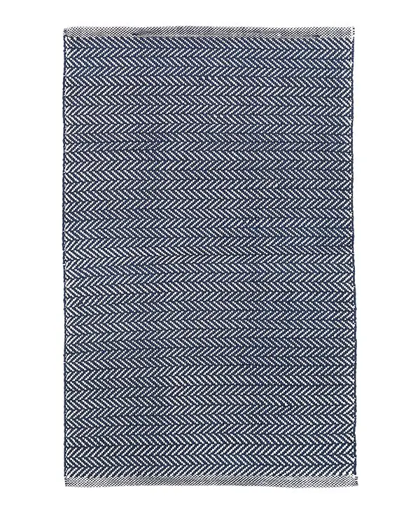 DASH & ALBERT Dash Albert Annie Selke Da285 Herringbone Indoor/outdoor Area Rug, 2'0x3'0 - Indigo