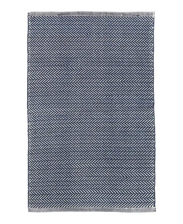 DASH & ALBERT Dash Albert Annie Selke Da285 Herringbone Indoor/outdoor Area Rug, 8'0x10'0 - Indigo