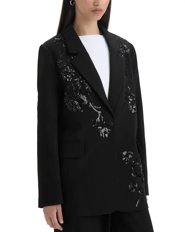 NVLT Sequin Embellished Blazer - Black