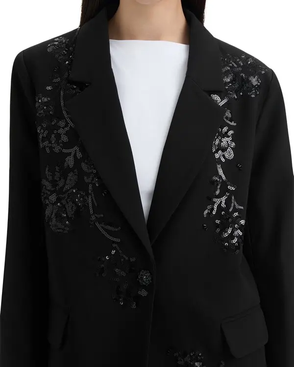 NVLT Sequin Embellished Blazer - Black