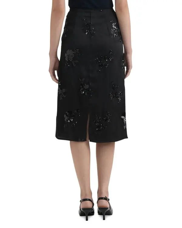 NVLT Embellished Midi Skirt - Black