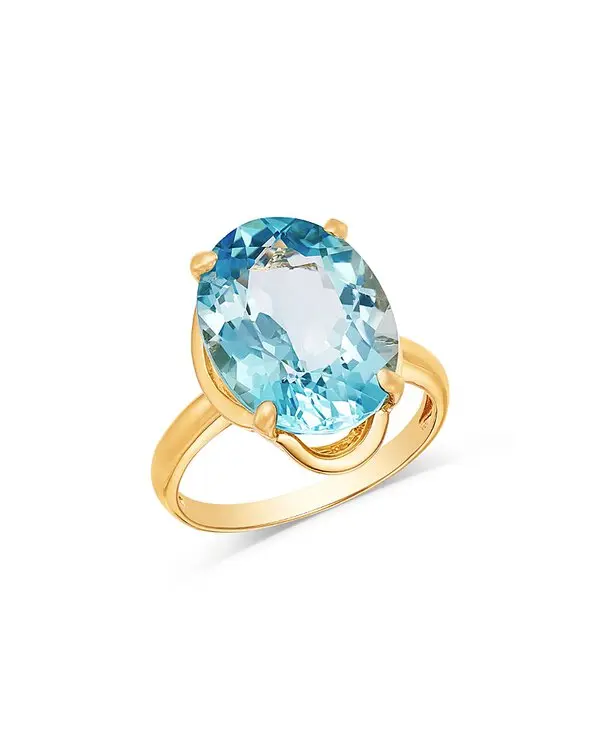 Bloomingdale'S Sky Topaz Ring In 14k Yellow Gold - Blue
