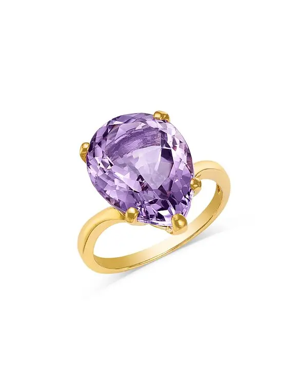 Bloomingdale'S Pear Cut Rose Amethyst Ring - Amethyst/gold