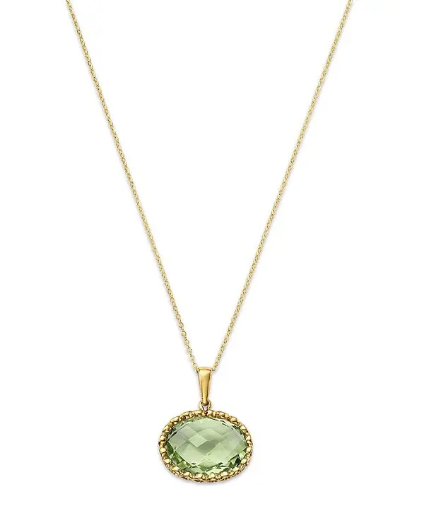 Bloomingdale'S 14k Yellow Prasiolite Pendant Necklace - Gold