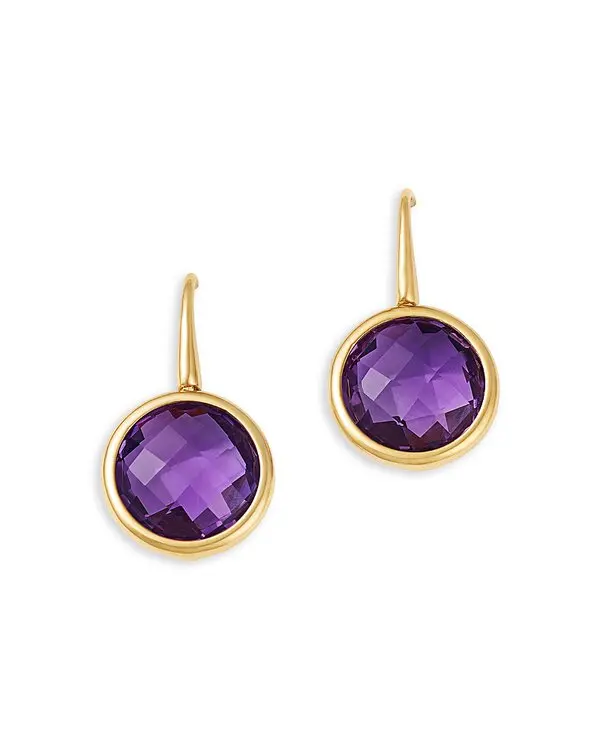 Bloomingdale'S Amethyst Drop Earrings In 14k Yellow Gold - Purple/gold