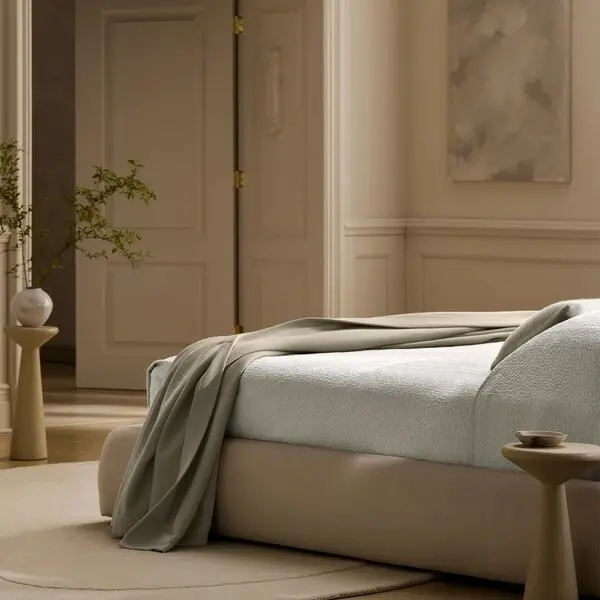 BOLL & BRANCH Dappled Vela Classic Coverlet, Full/queen - Mist