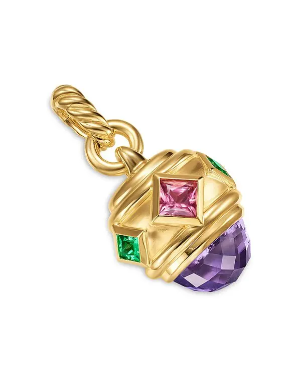David Yurman Renaissance Amulet In 18k Yellow With Gemstones - Gold