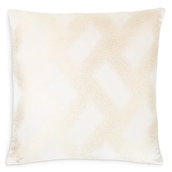 Frette Luxury Bright Dots Jacquard Decorative Pillow, 20 X 20 Exclusive - Milk/gold