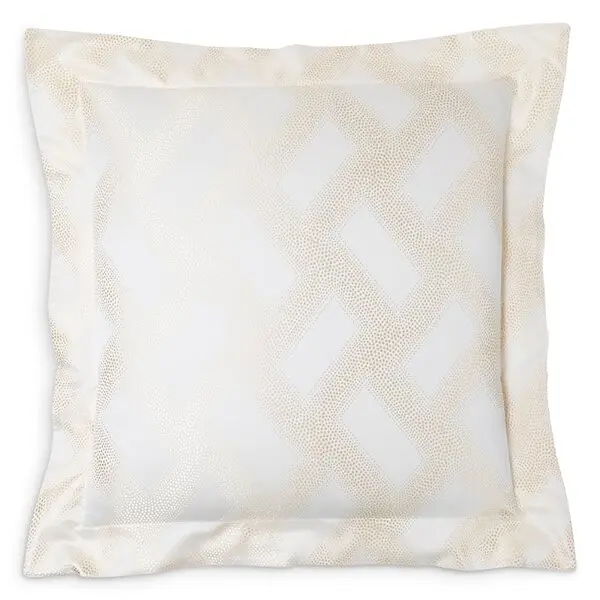 Frette Luxury Bright Dots Jacquard Euro Sham Exclusive - Milk/gold